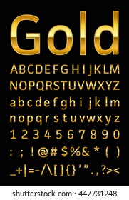 Gold Letter Stock Vector (Royalty Free) 443982604