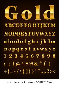 3d Illustration Shine Gold Letter On Stock Vector (Royalty Free) 419835877