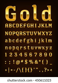 3d Illustration Shine Gold Letter On Stock Vector (Royalty Free) 419835877