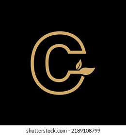 Gold Letter C Logo Template Design Stock Vector (Royalty Free ...