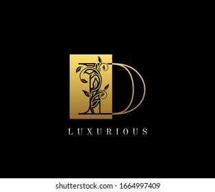 Gold Letter D Logo D Letter Stock Vector (Royalty Free) 1664997409 ...