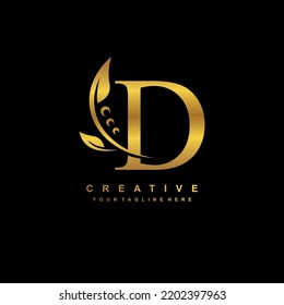 Gold Letter D Logo Luxury Gold Stock Vector (Royalty Free) 2202397963 ...