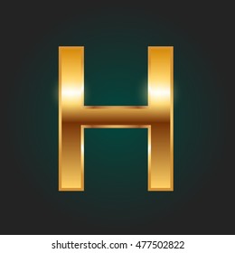 Gold Letter H Vector Stock Vector (Royalty Free) 477502822 | Shutterstock