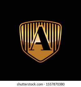Gold Letter Logo Letter Design Vector Stock Vector (Royalty Free ...