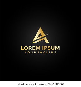 Gold Luxury Logo Design Company Logo: vector de stock (libre de ...