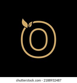 Gold Letter O Logo Template Design Stock Vector (Royalty Free ...