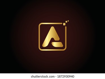 Gold Letter Vector Logo Template Illustration Stock Vector (Royalty ...