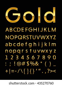 Gold Letter Stock Vector (Royalty Free) 443982604