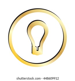 Gold Light Bulb Icon Stock Vector (Royalty Free) 448609912 | Shutterstock
