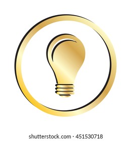 Gold Light Bulb Icon Stock Vector (Royalty Free) 451530718 | Shutterstock