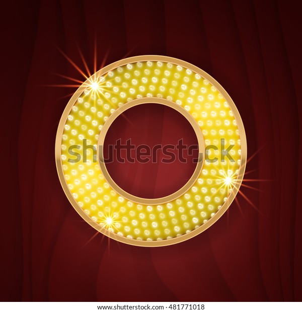 Gold Light Lamp Bulb Letter O Stock Vector (Royalty Free) 481771018 ...