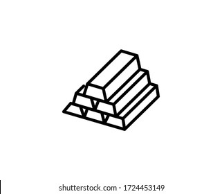 Gold Line Icon Vector Symbol Trendy Stock Vector (Royalty Free ...