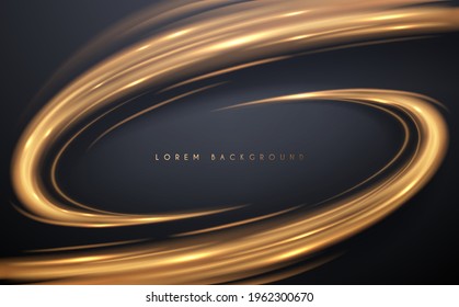 Gold Lines Background Glow Effect Stock Vector (Royalty Free ...
