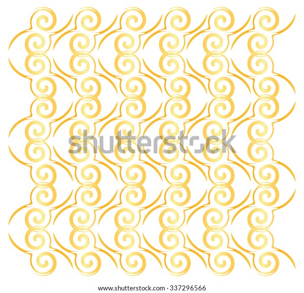 Gold Lipa Sabbe Pattern Spiral Waves Stock Vector (Royalty Free ...