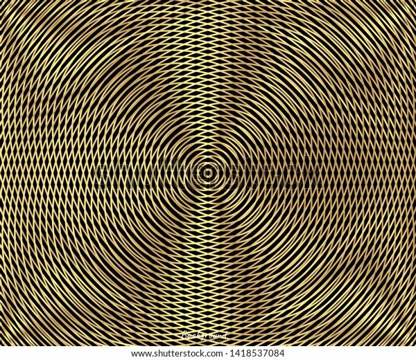 Gold Luxurious Circle Pattern Golden Wave Stock Vector (Royalty Free ...