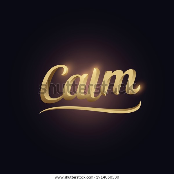 Gold Luxury Calm Text Logo Design Stock Vector (Royalty Free) 1914050530