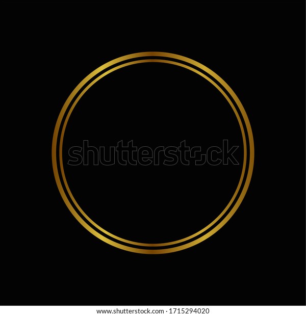 Gold Luxury Circle Vector Illustration Stock Vector (Royalty Free ...