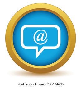 Gold Mail Icon On White Background Stock Vector (Royalty Free ...