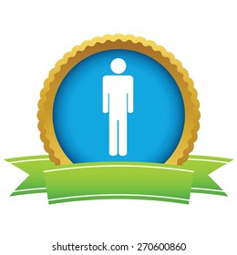 Gold Man Logo On White Background Stock Vector (Royalty Free) 270600860 ...
