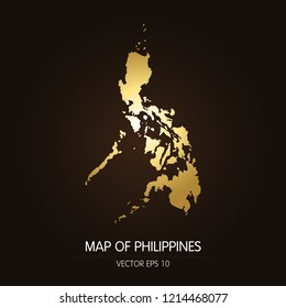 Gold Map Philippinesphilippines Map On Dark: เวกเตอร์สต็อก (ปลอดค่า ...