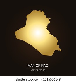 Low Poly Map Iraq Gold Polygonal Stock Vector (Royalty Free) 627430772