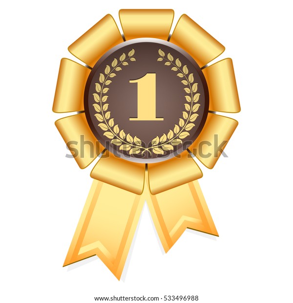 Gold Medallion Ribbon Vector Stock Vector (Royalty Free) 533496988