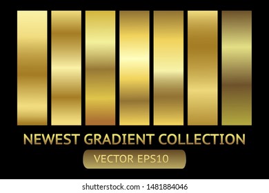 Gold Metal Gradient Chrome Texture Background Stock Vector (Royalty ...
