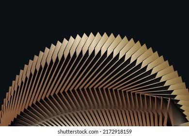 Gold Metallic Effect Background Halftone Lines Stock Vector (Royalty ...