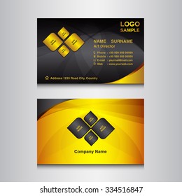 Gold Name Card Design Stock Vector (Royalty Free) 334516847