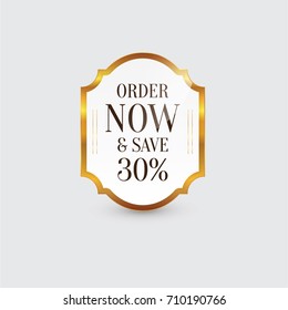 882 Gold order now Images, Stock Photos & Vectors | Shutterstock
