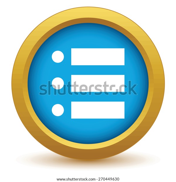 Gold Ordinal List Icon On White Stock Vector (Royalty Free) 270449630 ...