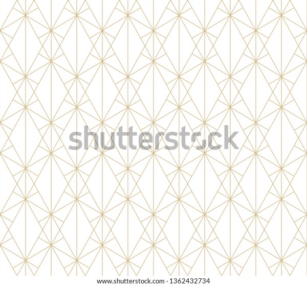 Gold Pattern Vector Geometric Lines Seamless Stock Vector (Royalty Free ...