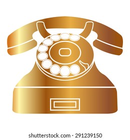 Gold Phone Icon Stock Vector (Royalty Free) 291239150 | Shutterstock