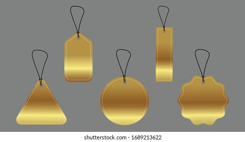 Gold Price Tag Design Set Vector: เวกเตอร์สต็อก (ปลอดค่าลิขสิทธิ์ ...