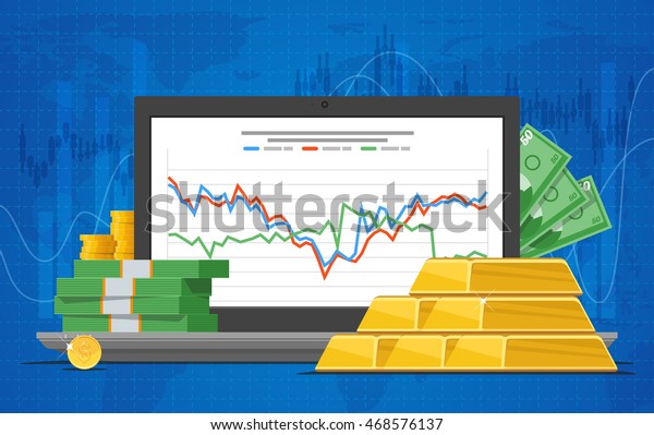 Gold Price Vector Illustration Flat Style Stock Vector (Royalty Free ...
