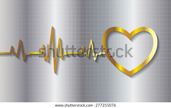Gold Pulse Heart Glossy Web Icon Stock Vector (Royalty Free) 277255076