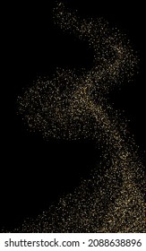 Gold Rain Paper Vector Black Background Stock Vector (Royalty Free ...