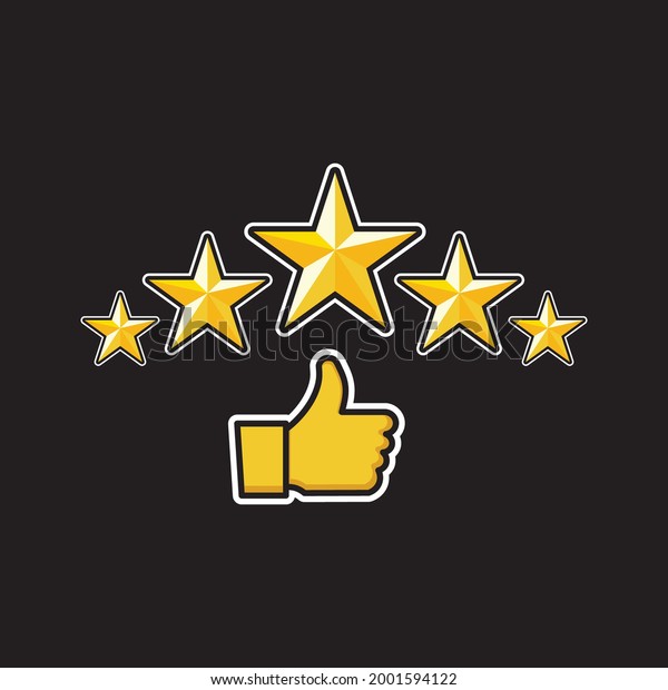 Gold Rating Like Vector Illustration Stock Vector (Royalty Free ...