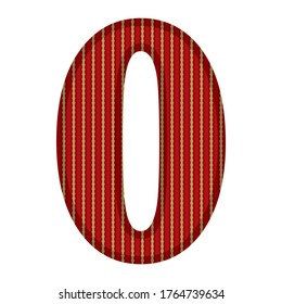 Gold Red Number Zero Vector Illustration Stock Vector (Royalty Free ...
