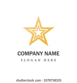 Gold Red Star Logo Vector Elegant Stock Vector (Royalty Free ...