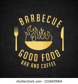 Gold Restaurant Logo Stock Vector (Royalty Free) 1318690004 | Shutterstock