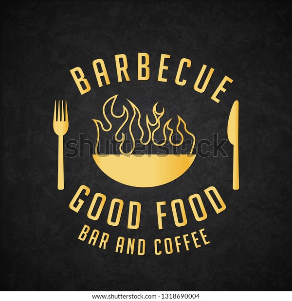 Gold Restaurant Logo Stock Vector (Royalty Free) 1318690004 | Shutterstock