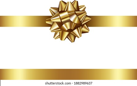 Gold Ribbon Bow Vector Stock Vector (Royalty Free) 1882989637 ...