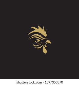 Gold Roster Logo Vector Design Template Stock Vector (Royalty Free ...