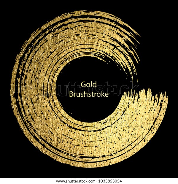 Gold Round Design Templates Poster Brochure Stock Vector (Royalty Free ...