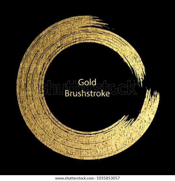 Gold Round Design Templates Poster Brochure Stock Vector (Royalty Free ...