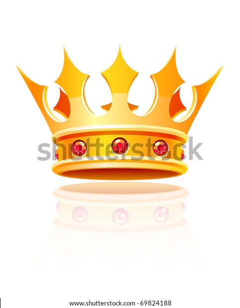 Gold Royal Crown Vector Illustration Isolated Stock Vector (Royalty ...