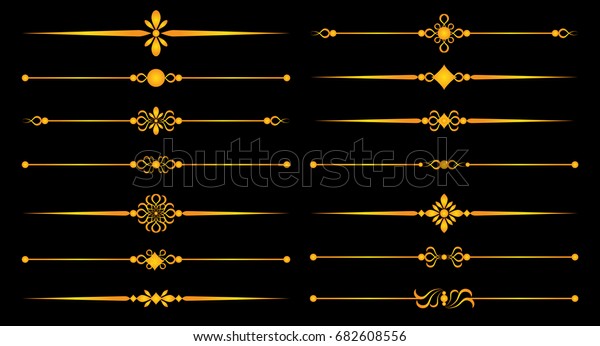 Líneas de regla de oro y: vector de stock (libre de regalías) 682608556 ...