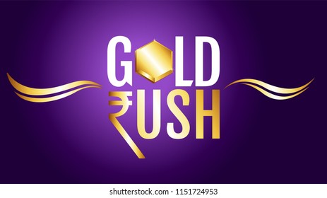Gold Rush Banner Stock Vector (Royalty Free) 1151724953 | Shutterstock