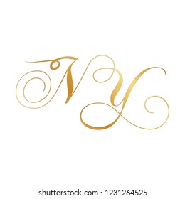 Gold Script Letters X F Luxury: vetor stock (livre de direitos ...